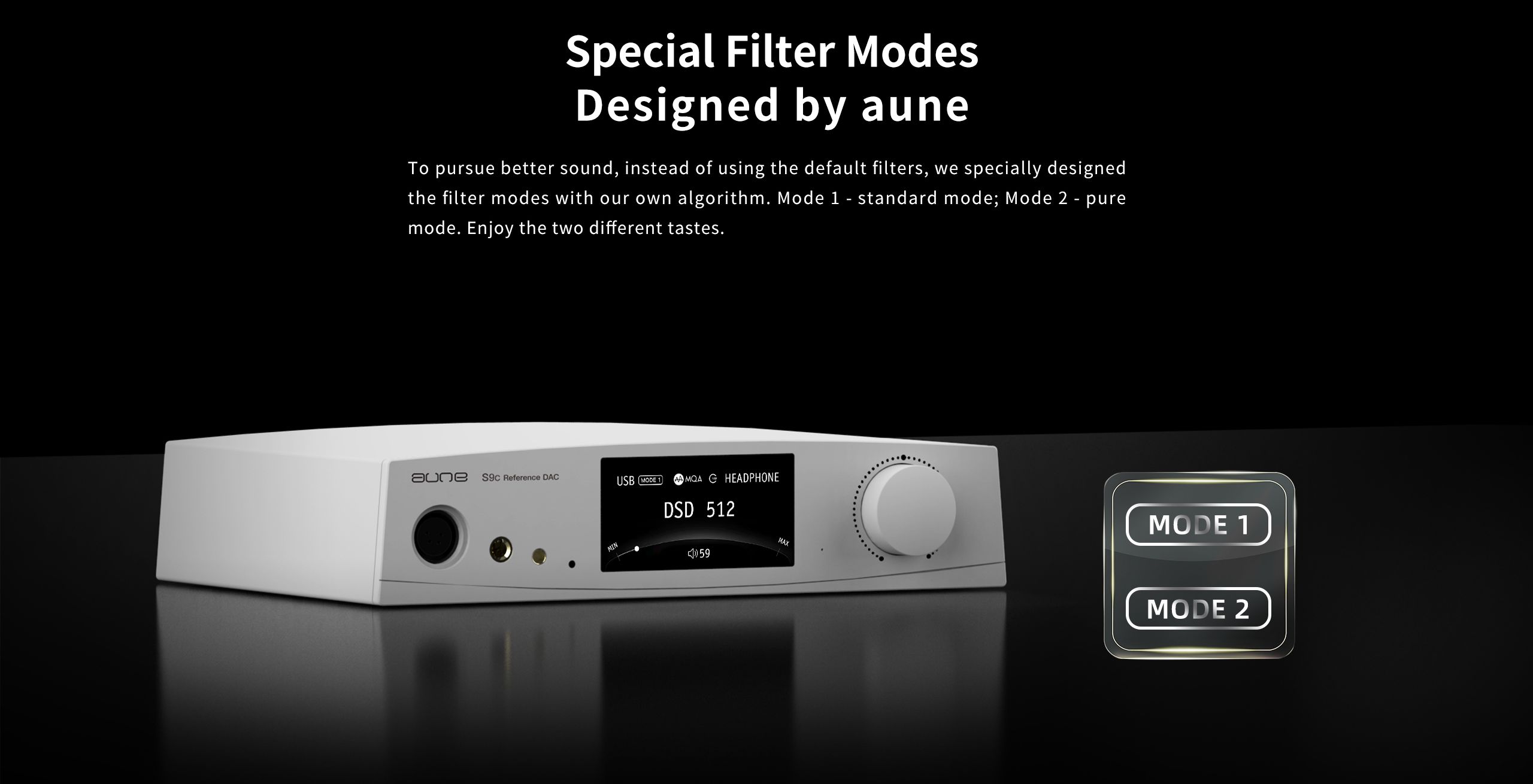 aune S9c Pro srebrny DAC/AMP 2xES9068A PLL